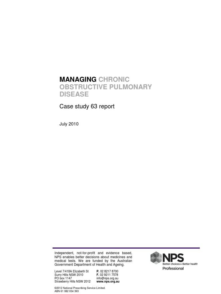 Case-Study-63-Report COPD PDF | PDF | Chronic Obstructive Pulmonary ...