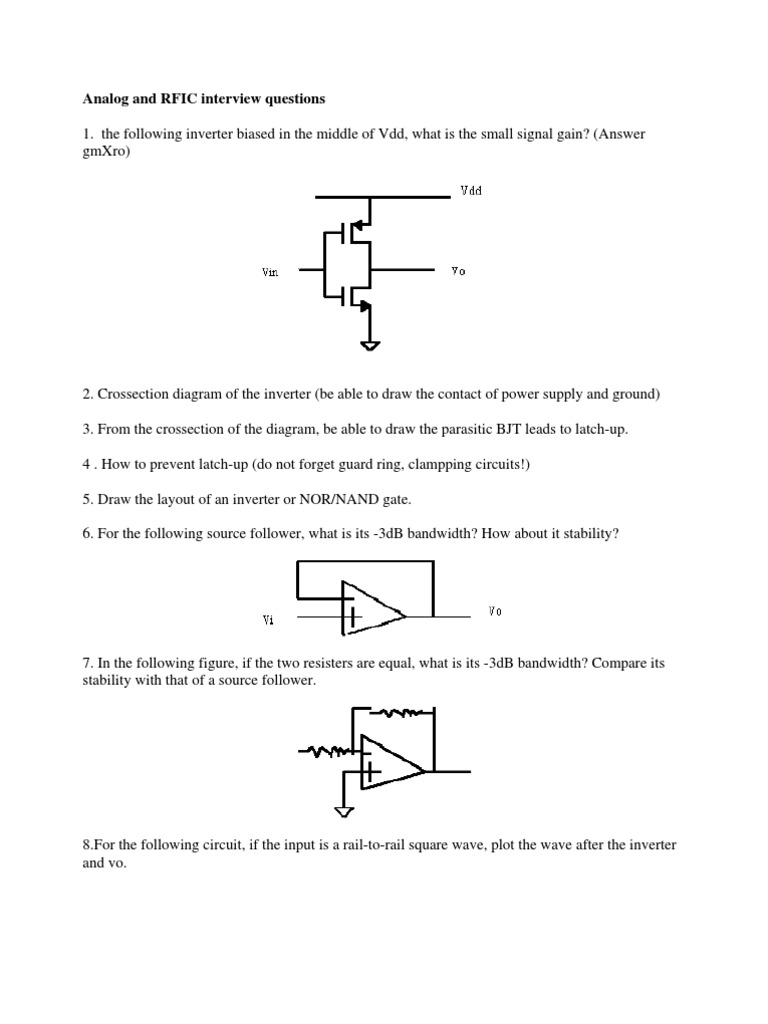 Analog Design Interview | PDF
