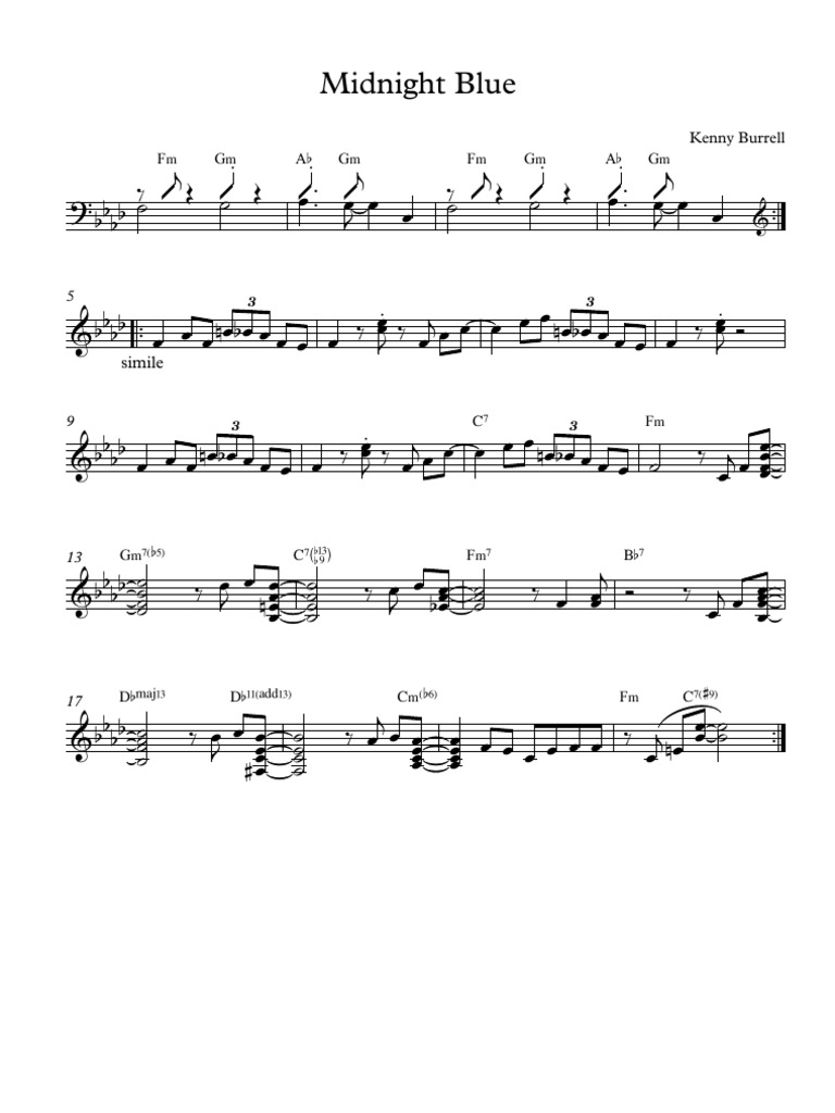 Midnight Blue - Kenny Burrell | PDF