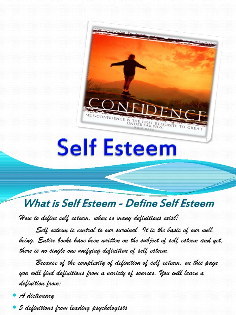 Self Esteem | PDF | Identity (Social Science) | Self