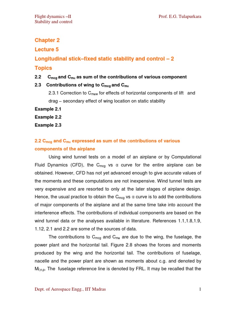 Aircraft Stability | PDF | Flight Dynamics (Fixed Wing Aircraft) | Wing