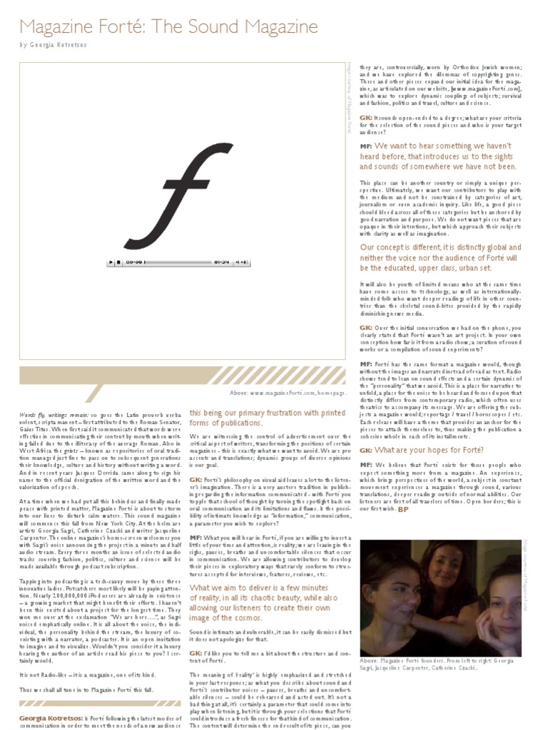 Boot Print Volume III/Issue I Magazine Forte (Summer 2009) | Download ...