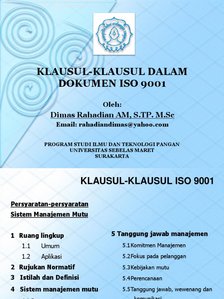 Klausul Klausul ISO 9001 | PDF | Teknologi & Rekayasa
