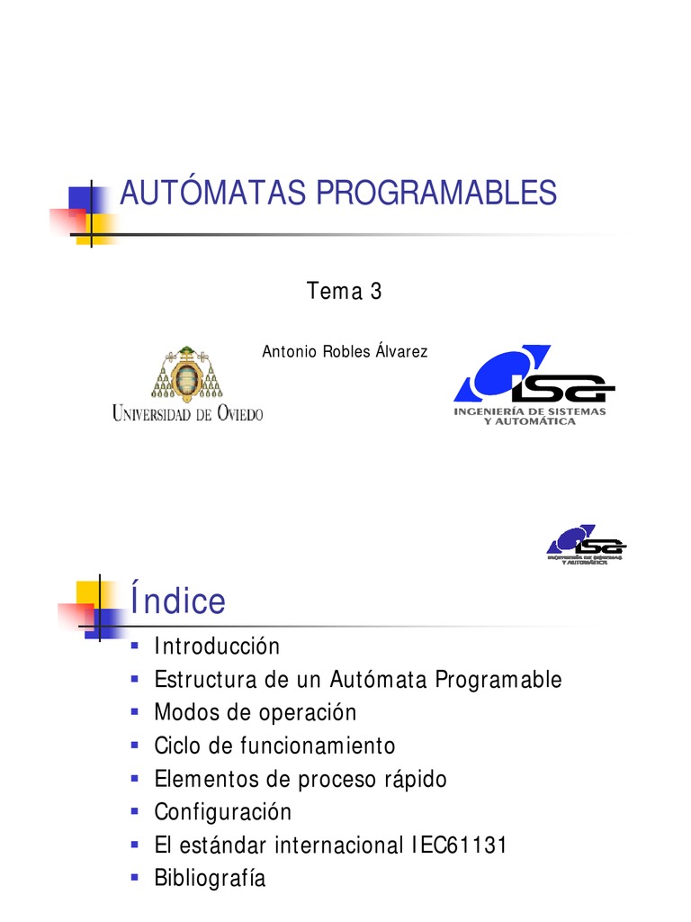 Automatas Programables | PDF | Unidad Central de procesamiento | Programa de computadora