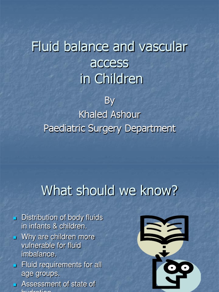 Fluid Balance and Venous Access in Children | PDF | Clinical Medicine ...