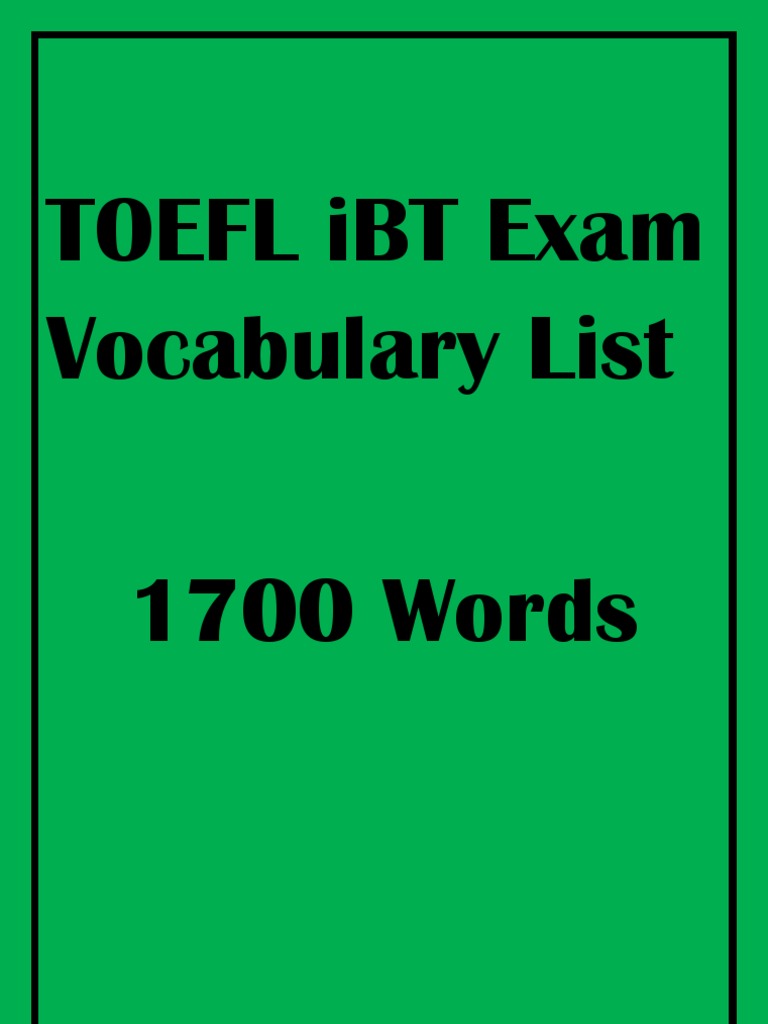 Toefl Words | PDF | Applause | Vocabulary