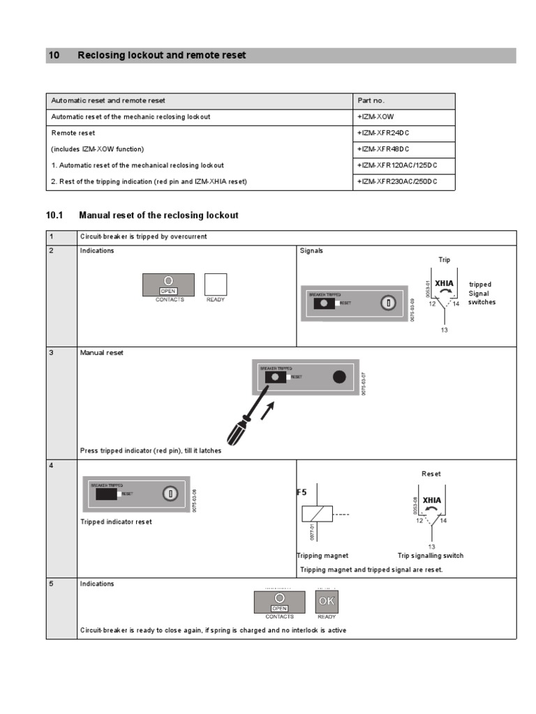 10 Reclosing Lockout and Remote Reset | PDF | Switch | Direct Current