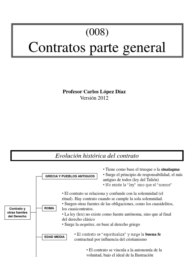 Contratos Parte General | PDF | Instrumento jurídico | Derecho civil ...