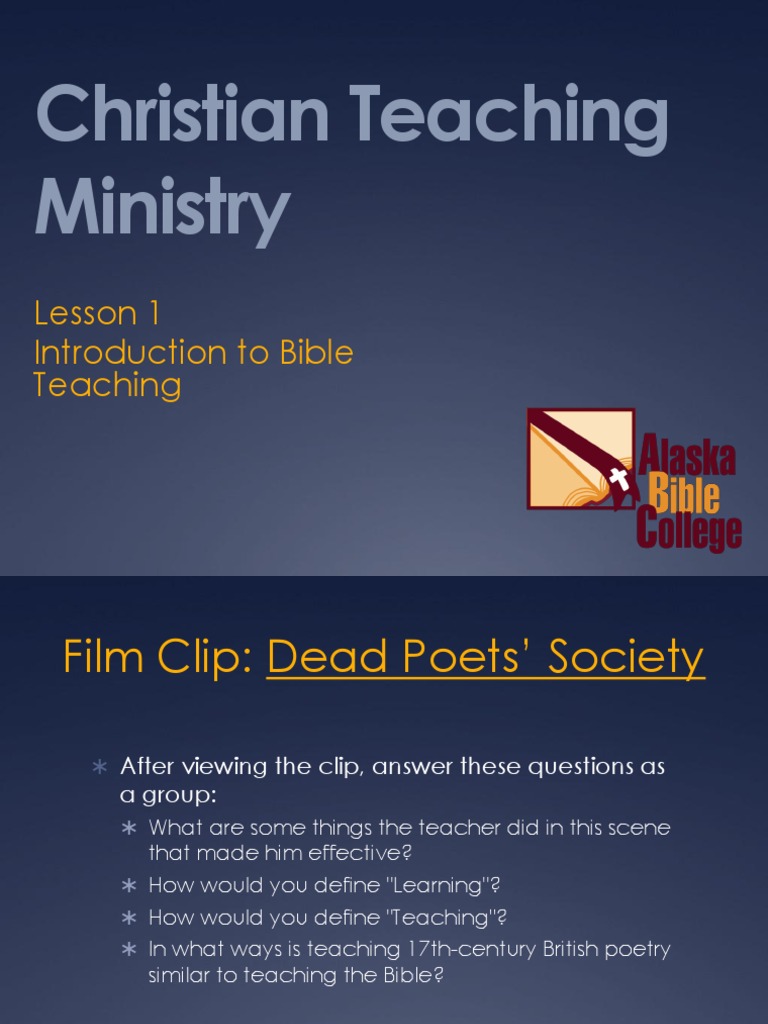 Introduction to Effective Bible Teaching | PDF