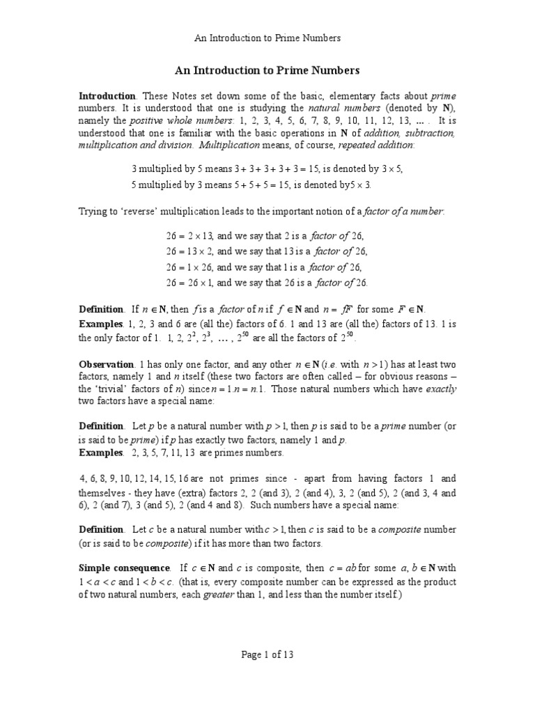 Primes Elementary Apporach | Download Free PDF | Prime Number ...
