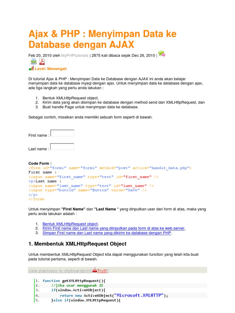 Menyimpan Data Ke Database Dengan Php Menyimpan Data Ke Database Dengan Php