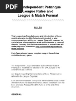 Official Petanque Game Rules | PDF