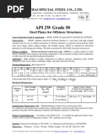 API 2H Grade 50 Steel Plate Overview | PDF | Welding | Construction