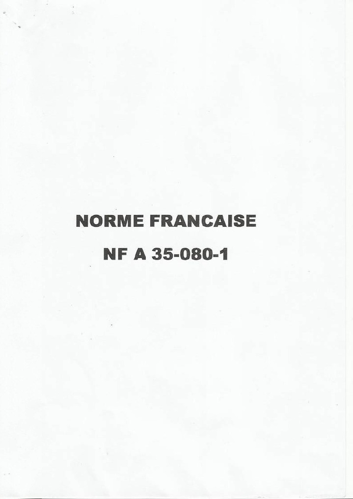 NF A 35-080-1 | PDF