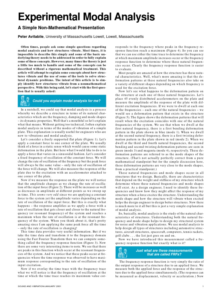 Experimental Modal Analysis | PDF | Normal Mode | Digital Signal Processing