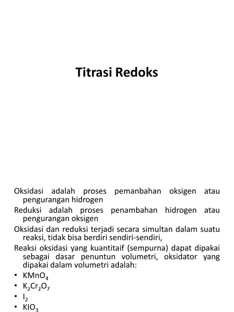 Titrasi Redoks | PDF