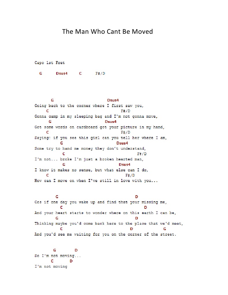 The Man Who Cant Be Moved | PDF