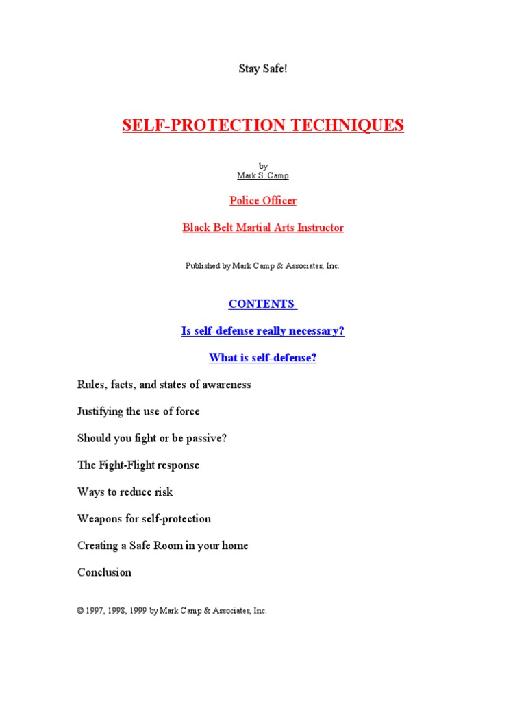 Self Defense Book | PDF