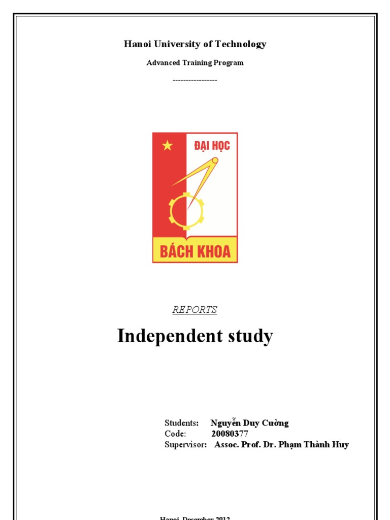 Independent Study: Hanoi University of Technology | PDF