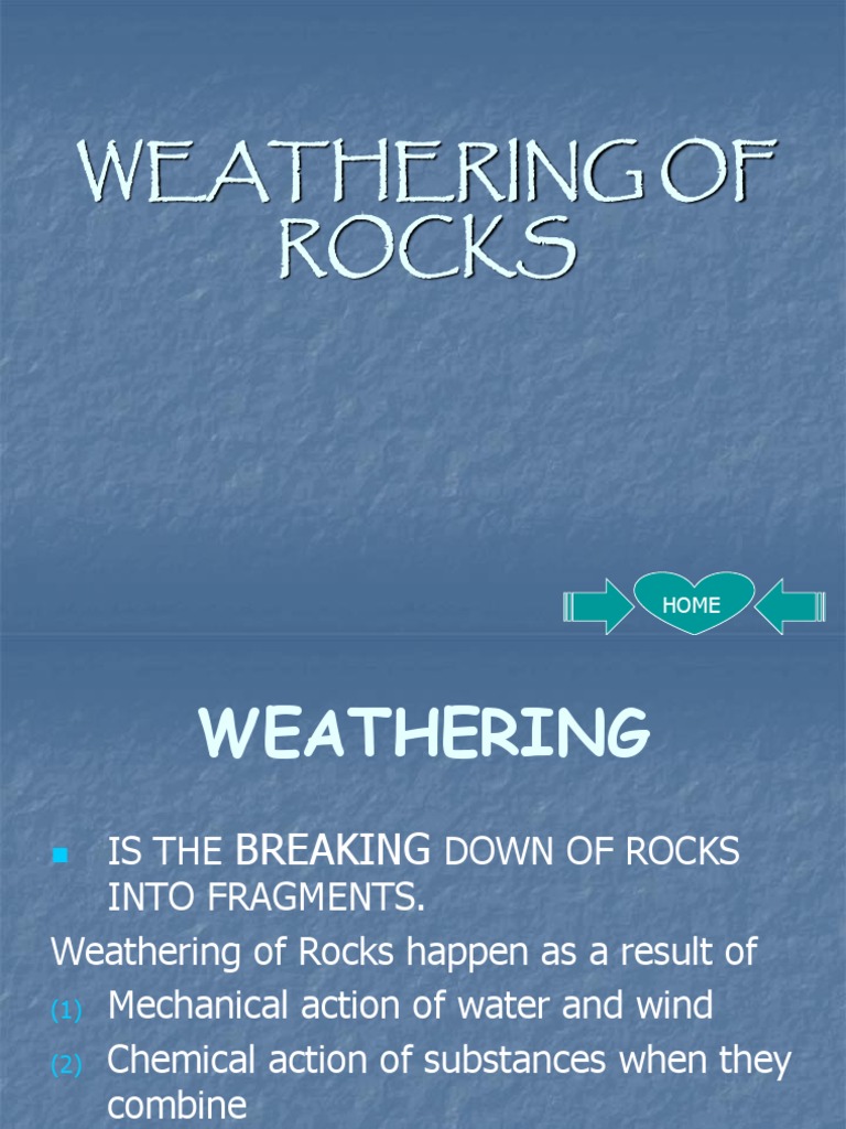 Weathering of Rocks | PDF | Weathering | Rock (Geology)