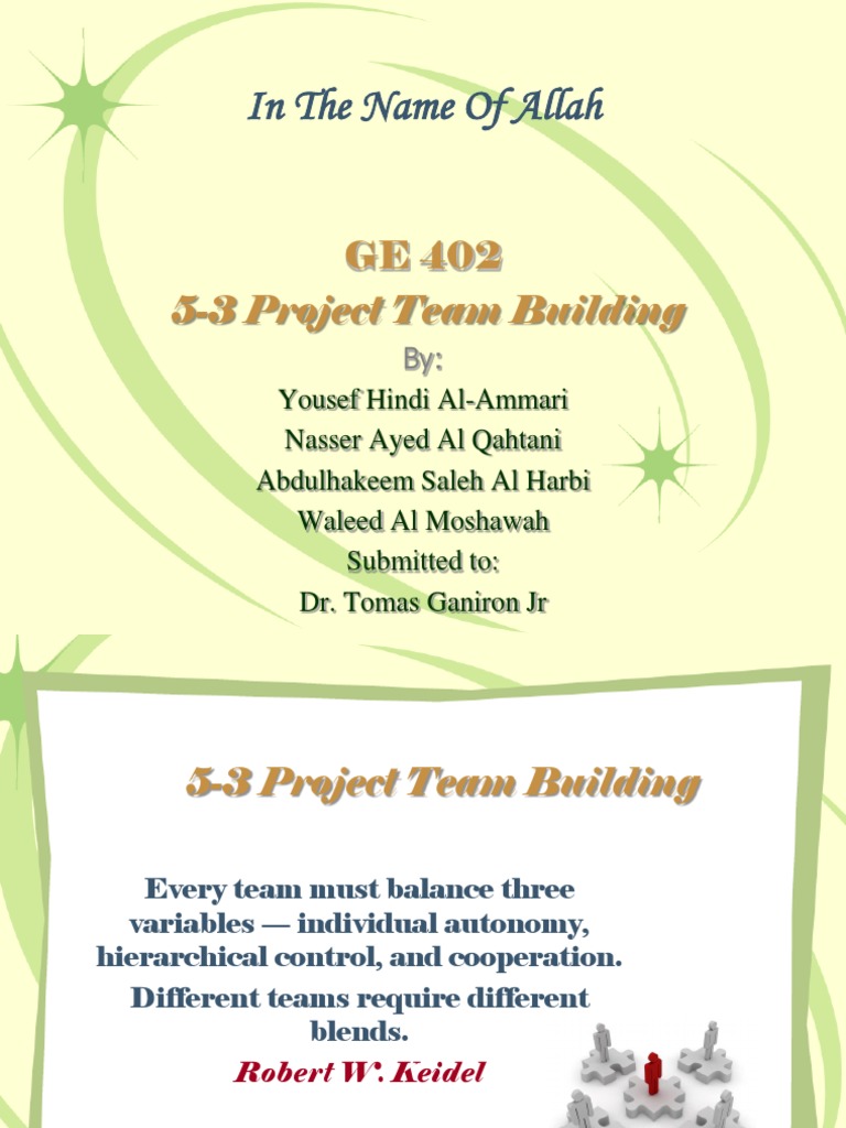 Report in Project Team Building | PDF | Leadership | Extraversion And ...