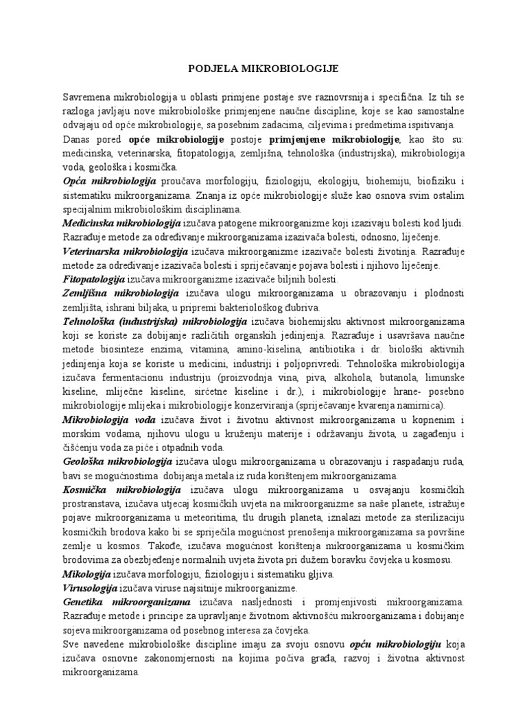 Mikrobiologija | PDF