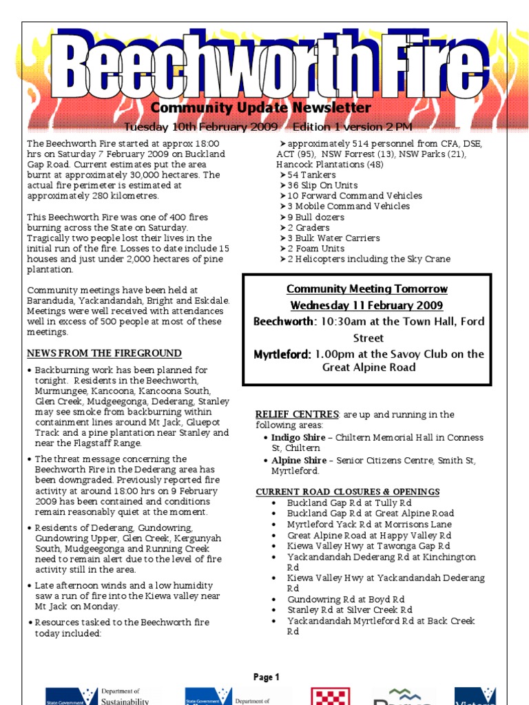 Beech Worth Fire Newsletter FINALPM (2) 21289 | PDF | Wildfire ...