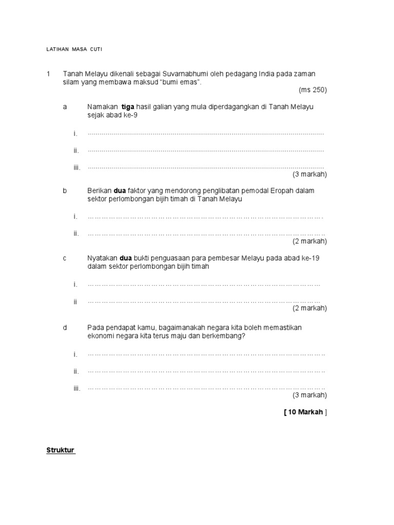 Sejarah Form 4 | PDF