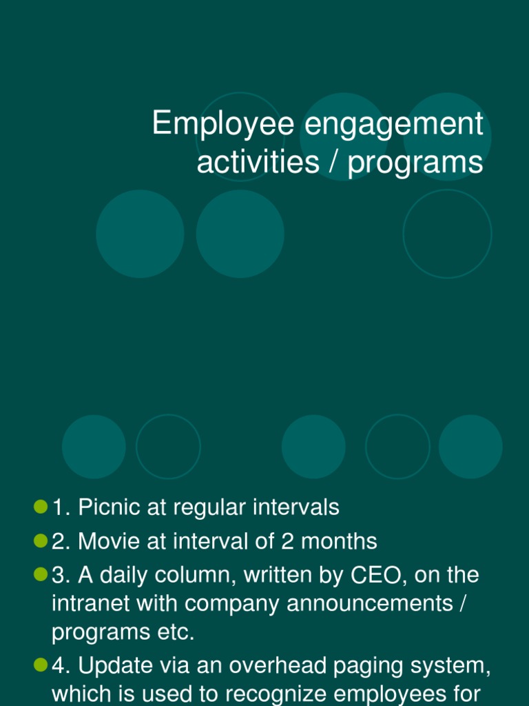 Employee Engagement Activities | PDF