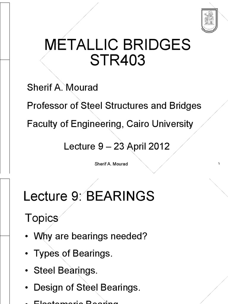 Design of Elastomeric Bearings For Steel Bridges | PDF | Bearing ...