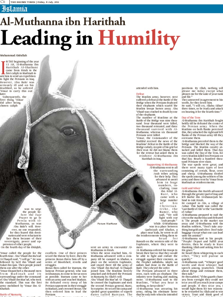Al-Muthanna ibn Harithah: A Biography | PDF | Umar | Medina