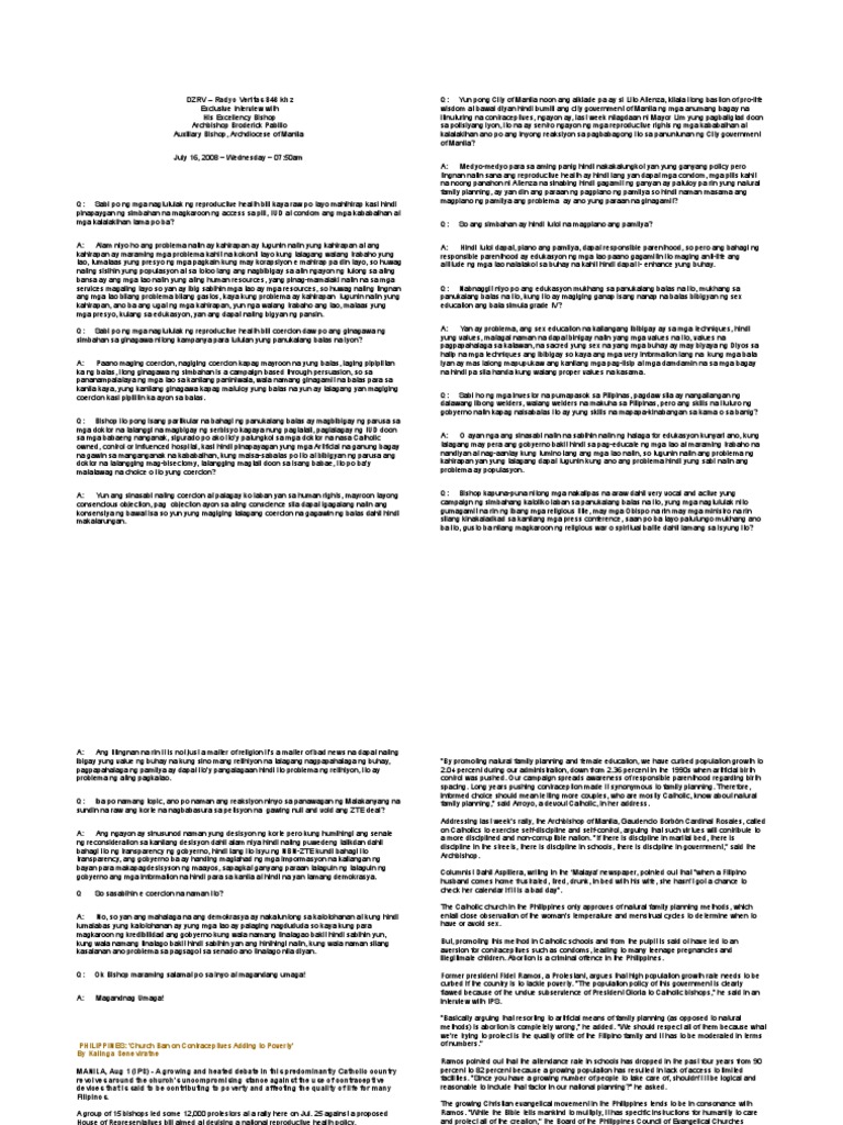 Filipino Interview | PDF