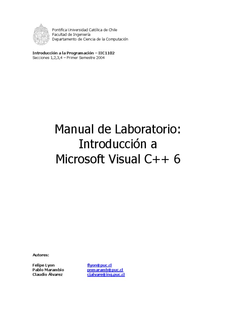 Manual de Visual Basic C++ | PDF | Programa de computadora | Programación