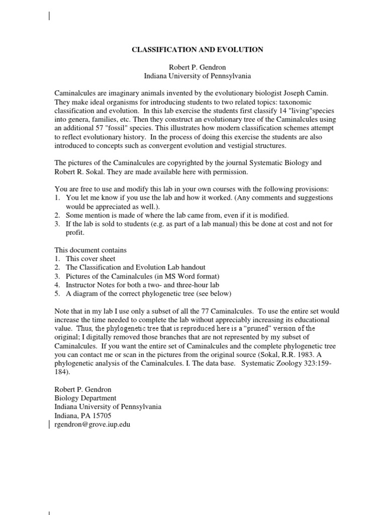 Evolution Lab | PDF | Species | Taxonomy (Biology)