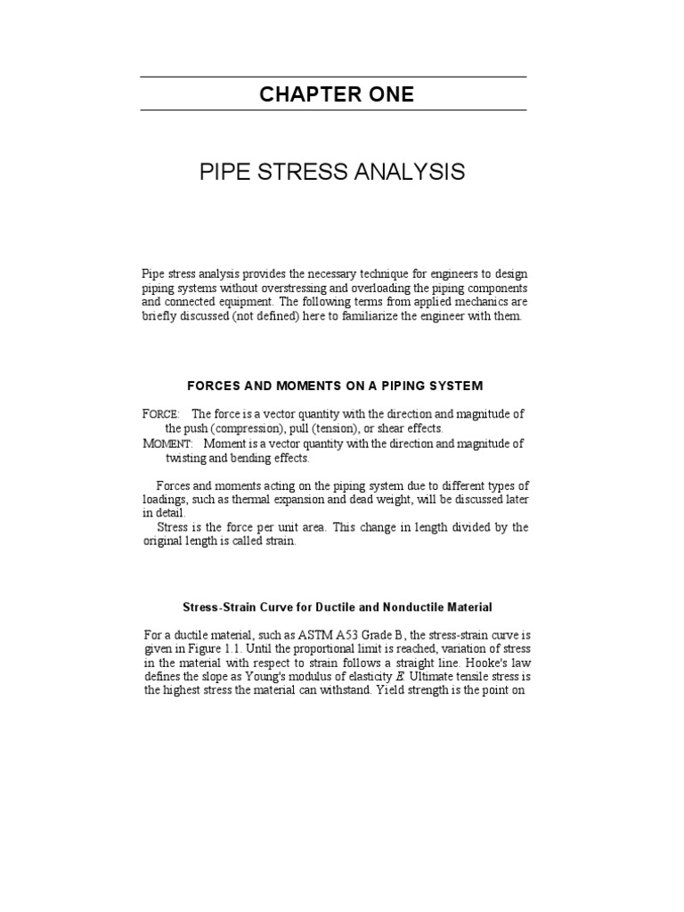 Pipe Stress Analysis | PDF | Deformation (Engineering) | Pipe (Fluid ...