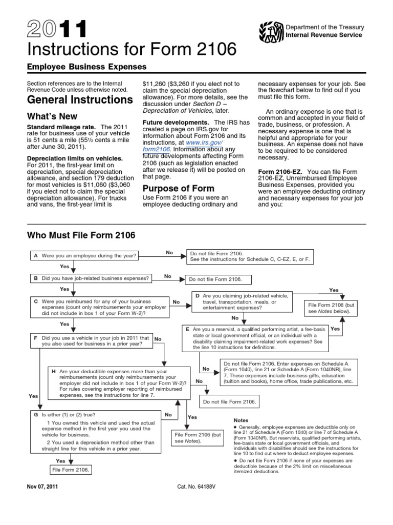 IRS Publication Form Instructions 2106 | PDF | Per Diem | Depreciation