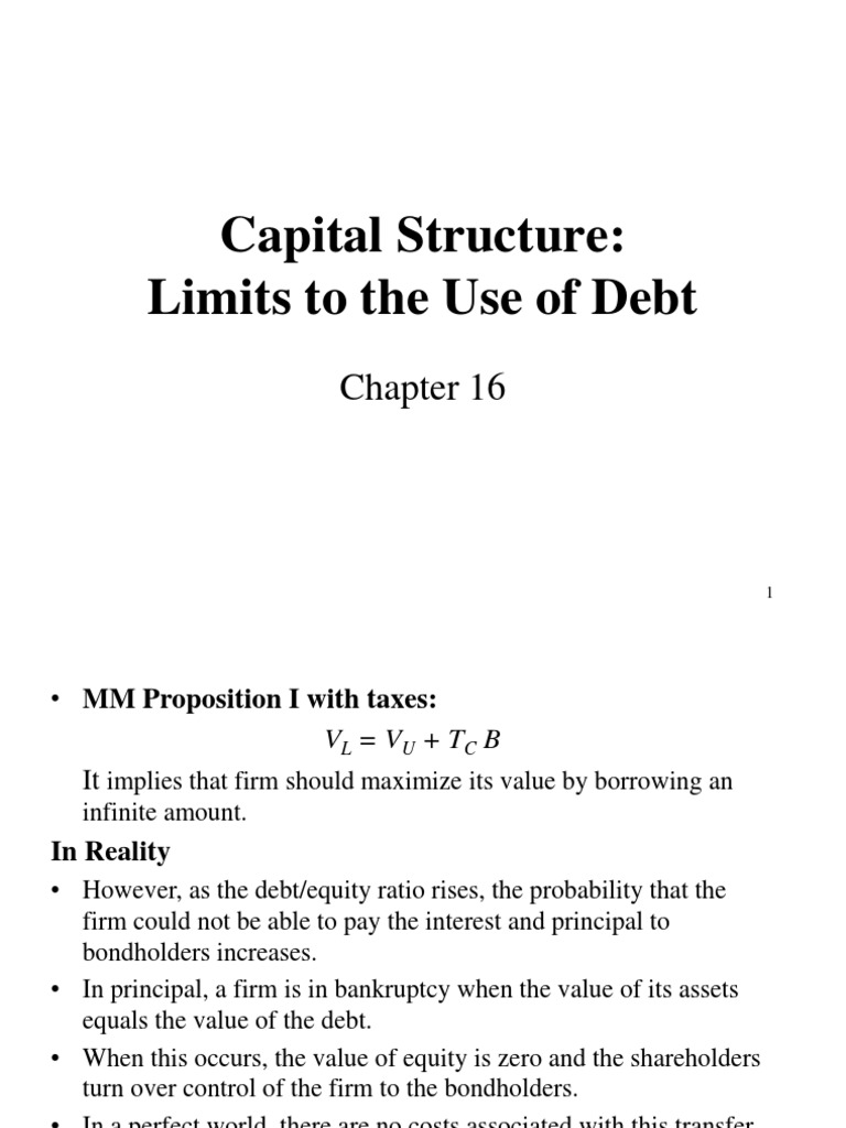 Capital Structure and Debt Limits Explained | PDF | Capital Structure ...