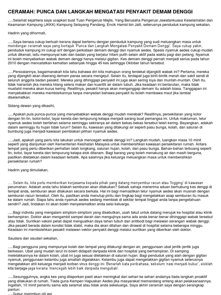 CERAMAH Karangan | PDF | Ilmu Sosial | Kesehatan Holistik