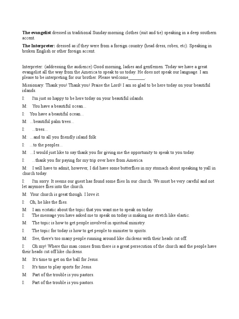 Interpreter Skit | PDF