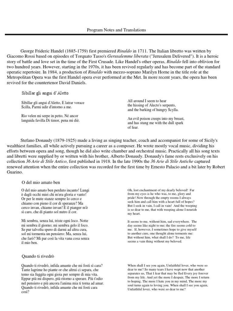 Program Notes and Translations | PDF