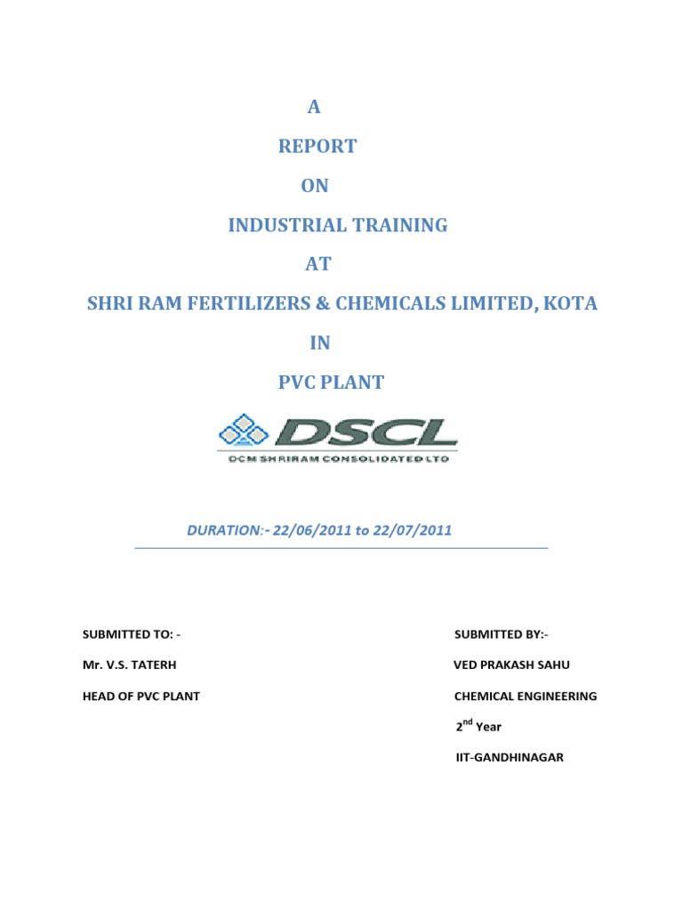 DSCL Kota | PDF | Chemical Reactor | Polyvinyl Chloride