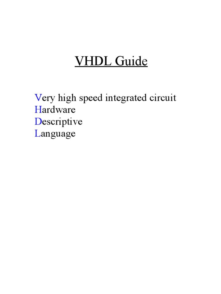 VHDL Tutorial | Download Free PDF | Vhdl | Data Type VHDL Tutorial | Download Free PDF | Vhdl | Data Type