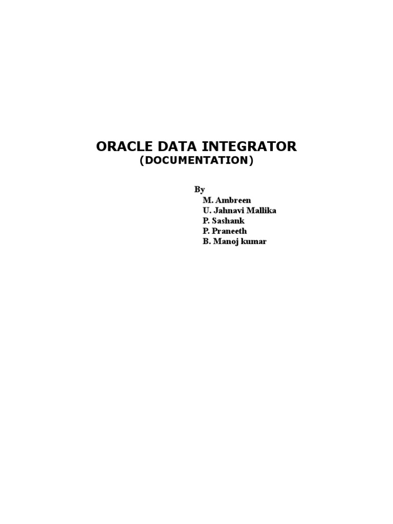 Odi Document Pdf Oracle Database Variable Computer Science