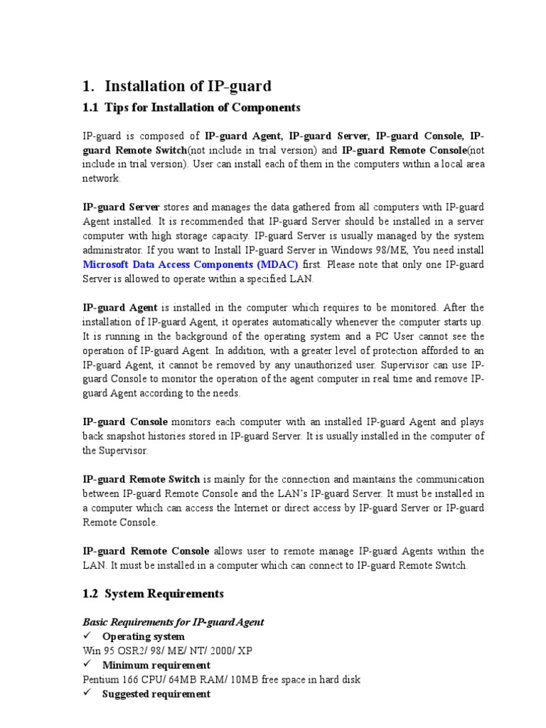 Installation of IP-guard | PDF | Command Line Interface | Server ...