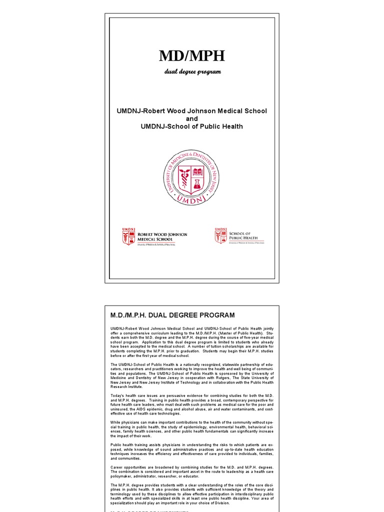 MD/MPH: Dual Degree Program | PDF | Epidemiology | Health Education