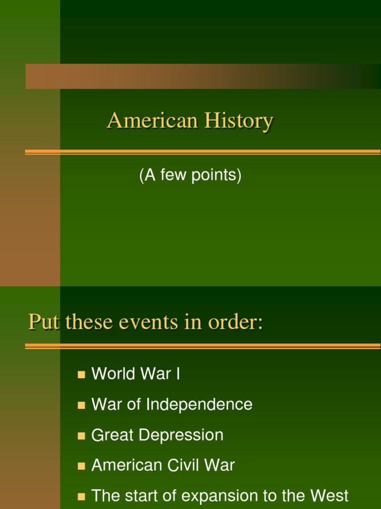 Key Events in American History | PDF | History