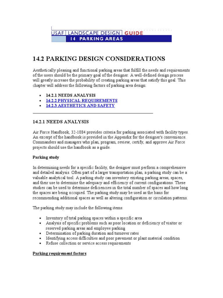 Parking Design | PDF | Parking Lot | Root