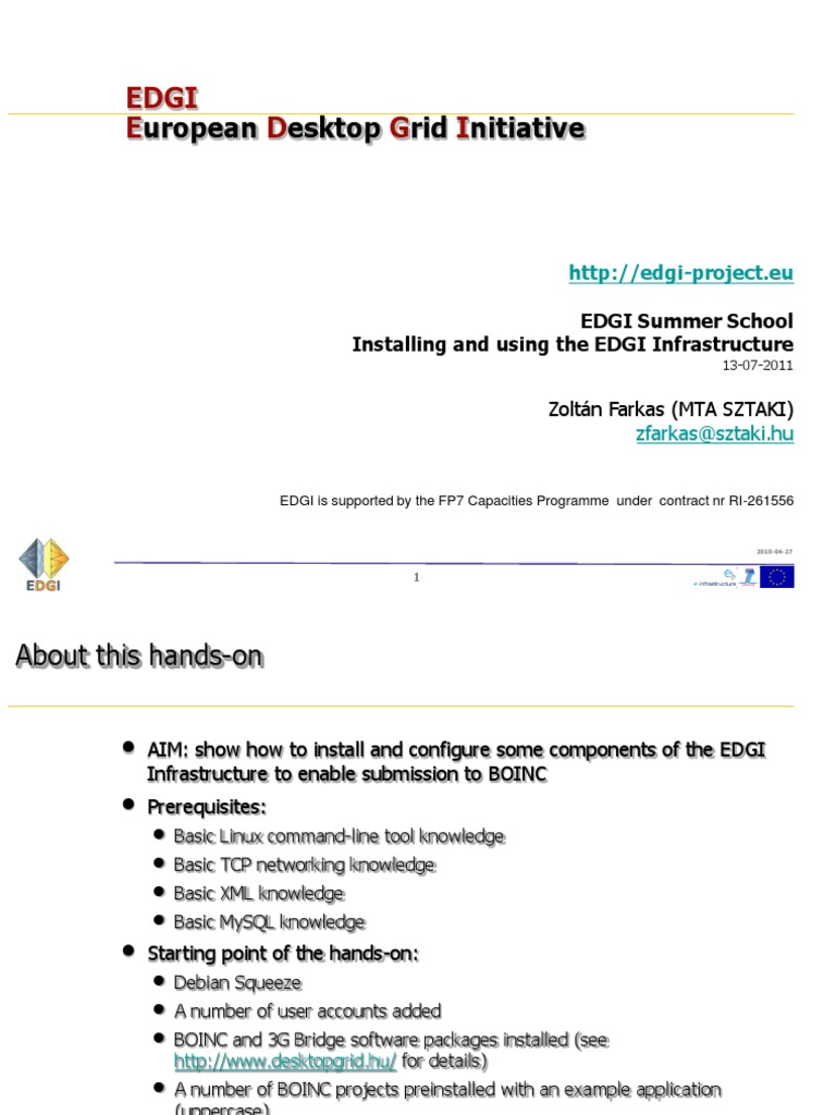 Install and Configure EDGI Infrastructure Components | PDF | Sudo ...