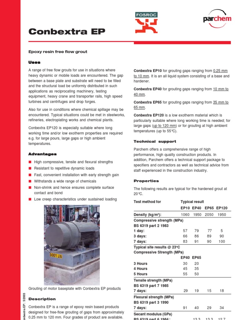 Conbextra EP Data Sheet | Epoxy | Water