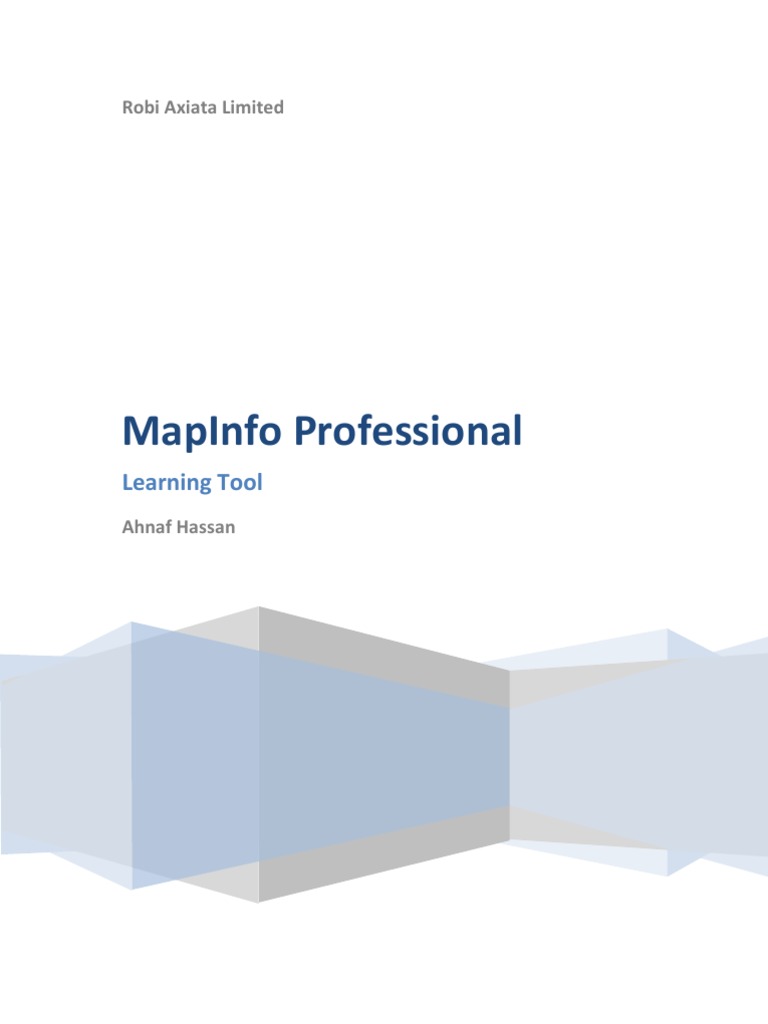 Mapinfo Beginners' Manual | PDF | Chart | Cartesian Coordinate System